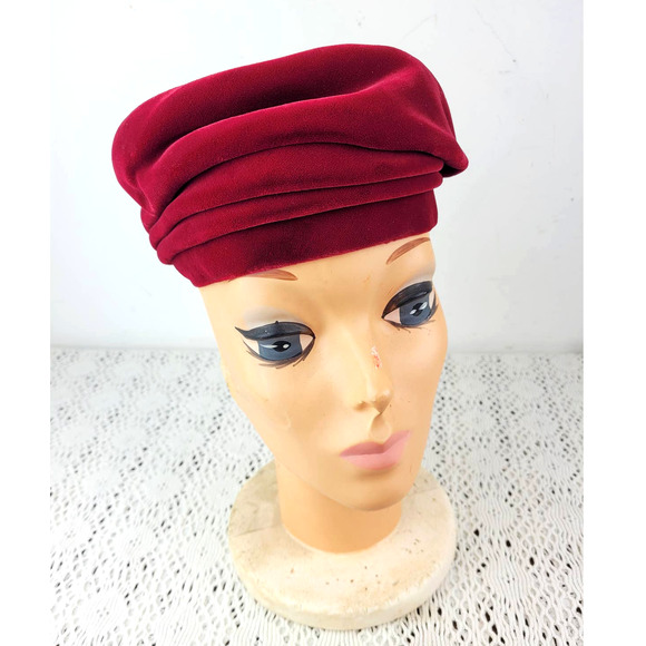 Draper | Accessories | Vintage 95s Draper New York Burgundy Red Velvet ...